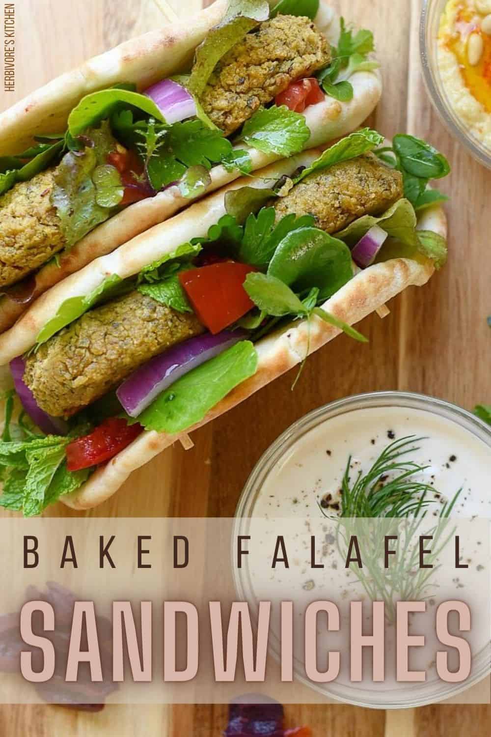 Baked Falafel Sandwiches